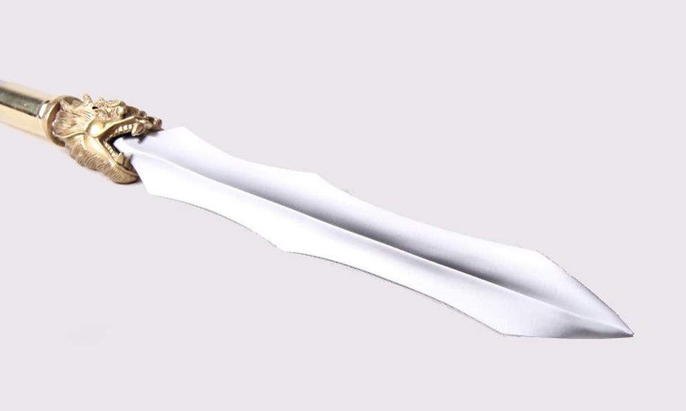 Chinese dragon spear,Stainless steel wave spearhead,Length 82 inch ...