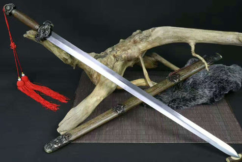 Dragon Phoenix sword,Medium carbon steel,Rosewood – Chinese Sword store