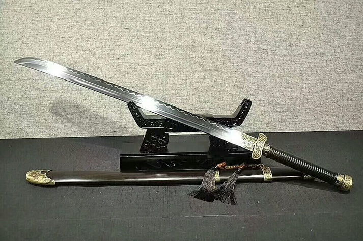 Broadsword/High carbon steel burn blade/Ebony scabbard/Brass – Chinese ...