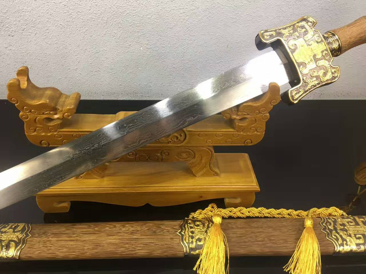 Chinese swords,Heavenly Sword(Damascus steel,Rosewood scabbard ...