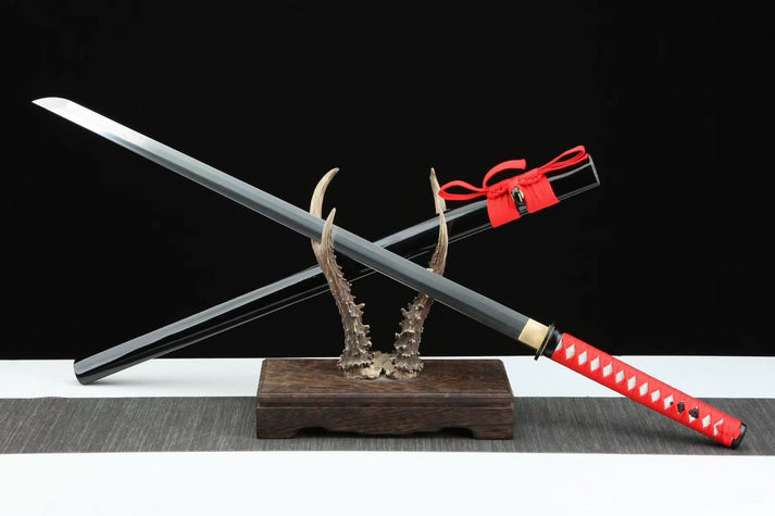 Samurai Ninja Sword Forged Damascus Steel Blade Full Tang Kendo ...