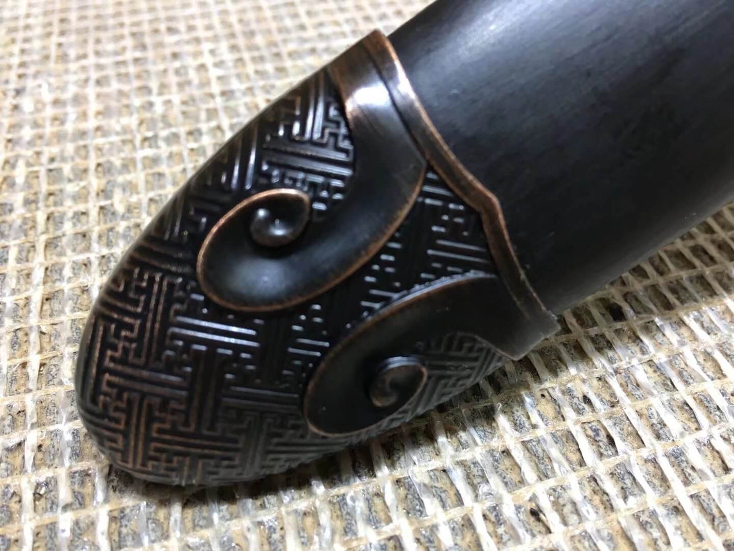 lion sword,High carbon steel blue blade,Black scabbard,Alloy fitting ...