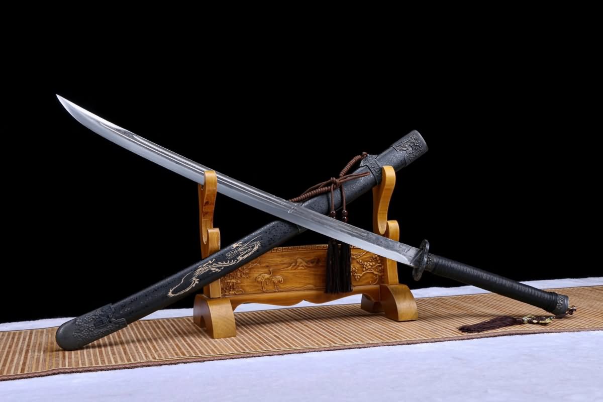 Qing dao Forged spring steel blade Full tang Chinese sword Battle ready ...