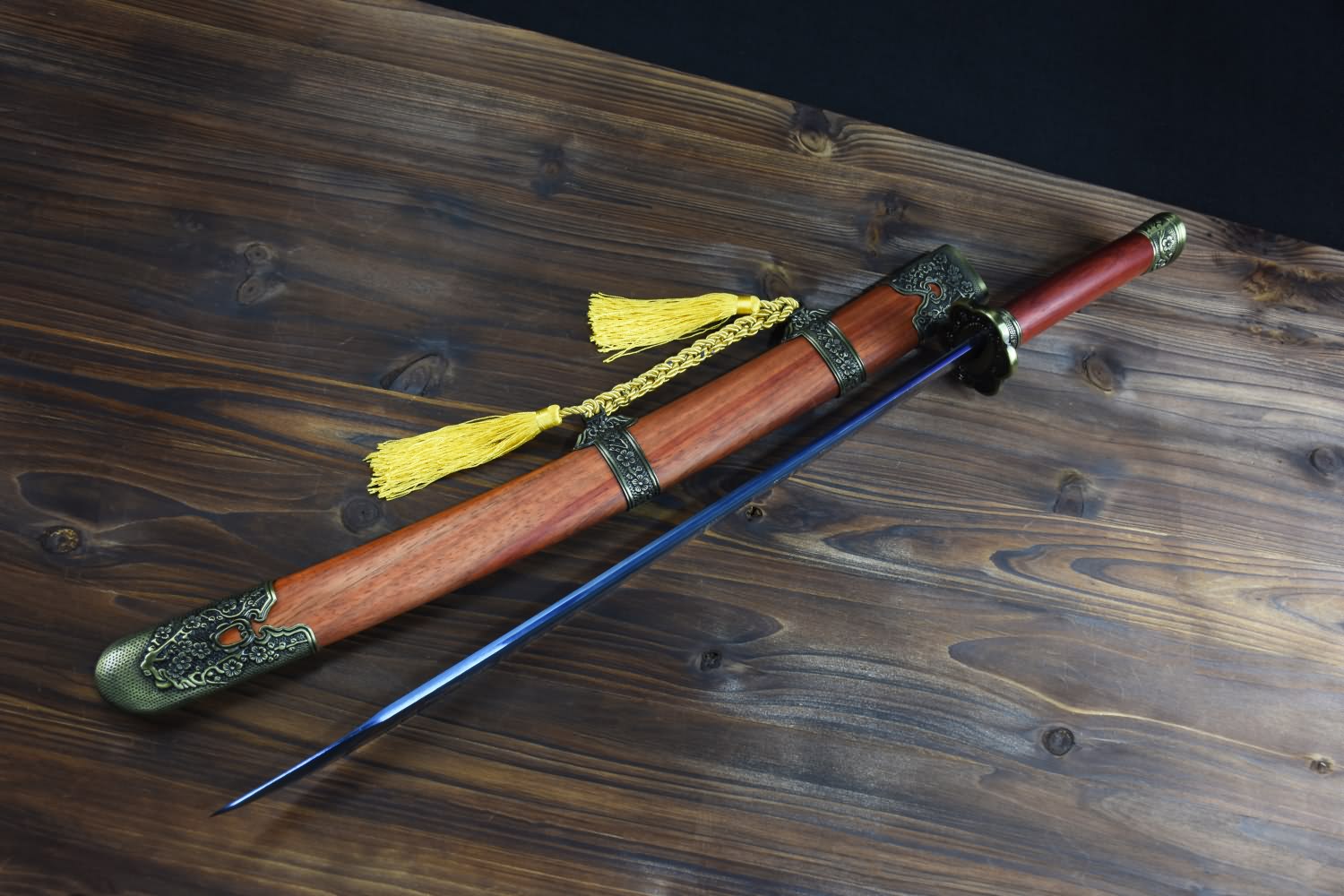 Qing dao sword,High carbon steel etch blade,Redwood,Alloy – Chinese ...