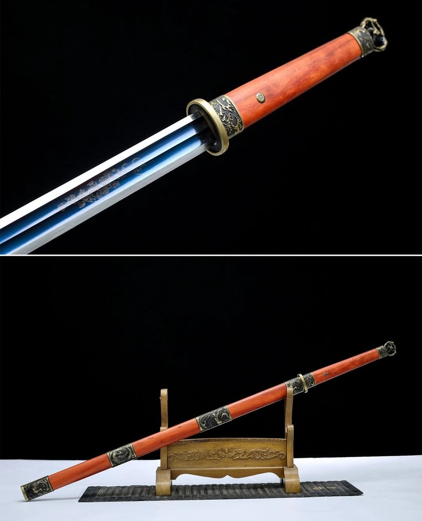 Han Sword,High Carbon Steel,Redwood Scabbard,Full Tang,Chinese Sword ...