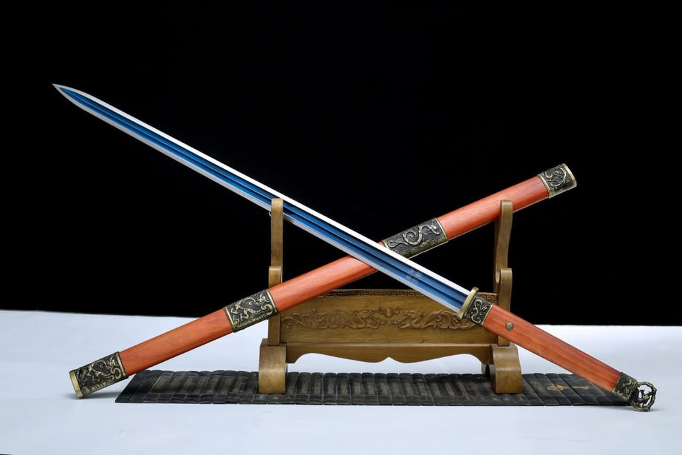 Han Sword,High Carbon Steel,Redwood Scabbard,Full Tang,Chinese Sword ...