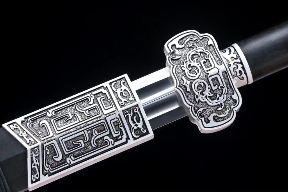 Ruyi sword Damascus steel blade Ebony scabbard Chinese sword – Chinese ...