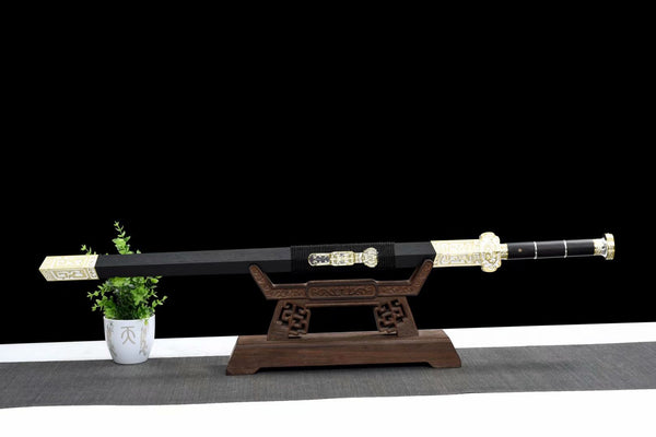 Ruyi jian sword,Forged High carbon steel bule blade,Alloy fittings ...