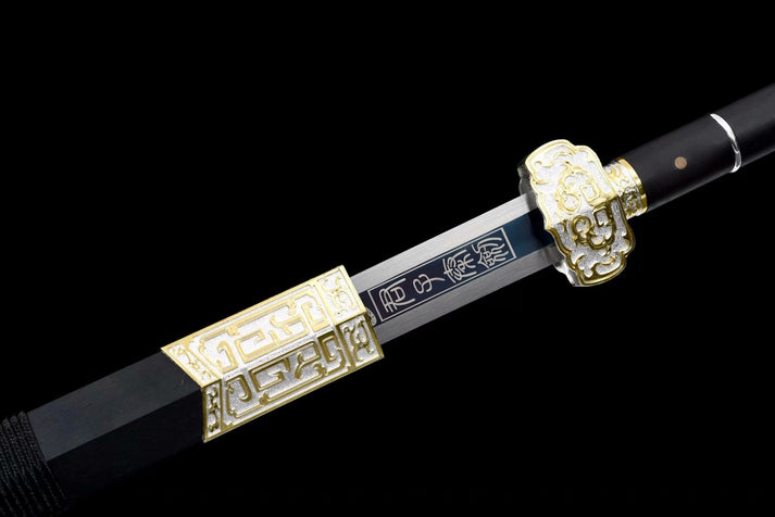 Ruyi jian sword,Forged High carbon steel bule blade,Alloy fittings ...