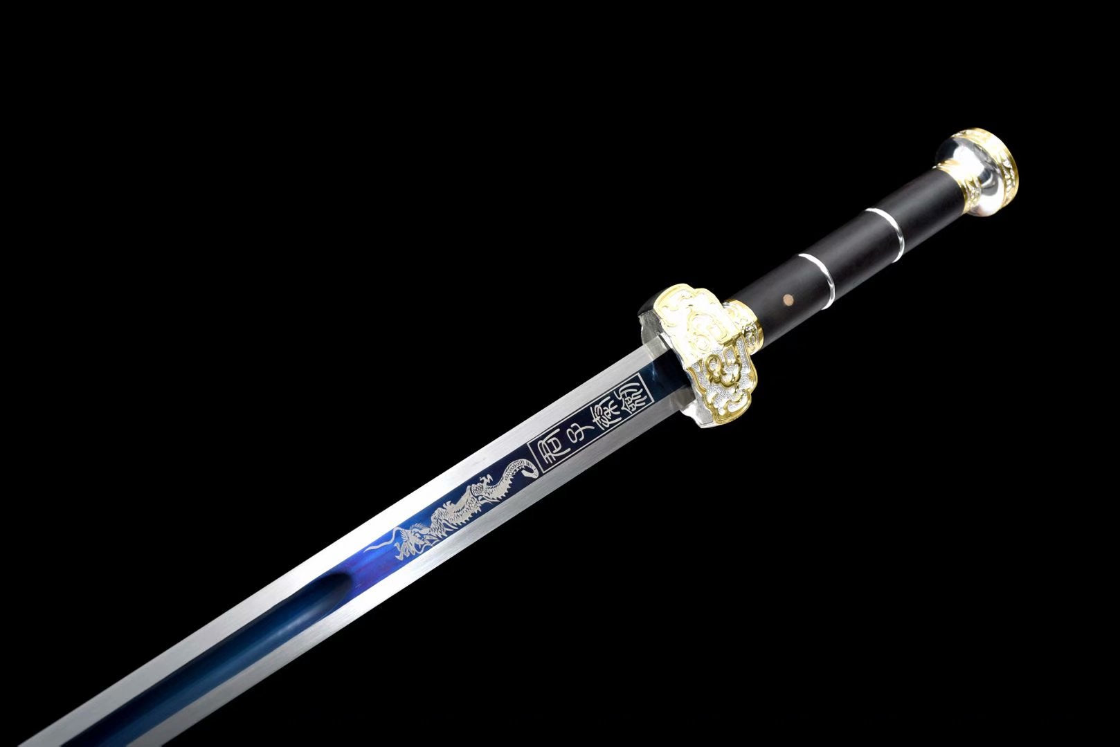 Ruyi jian sword,Forged High carbon steel bule blade,Alloy fittings ...