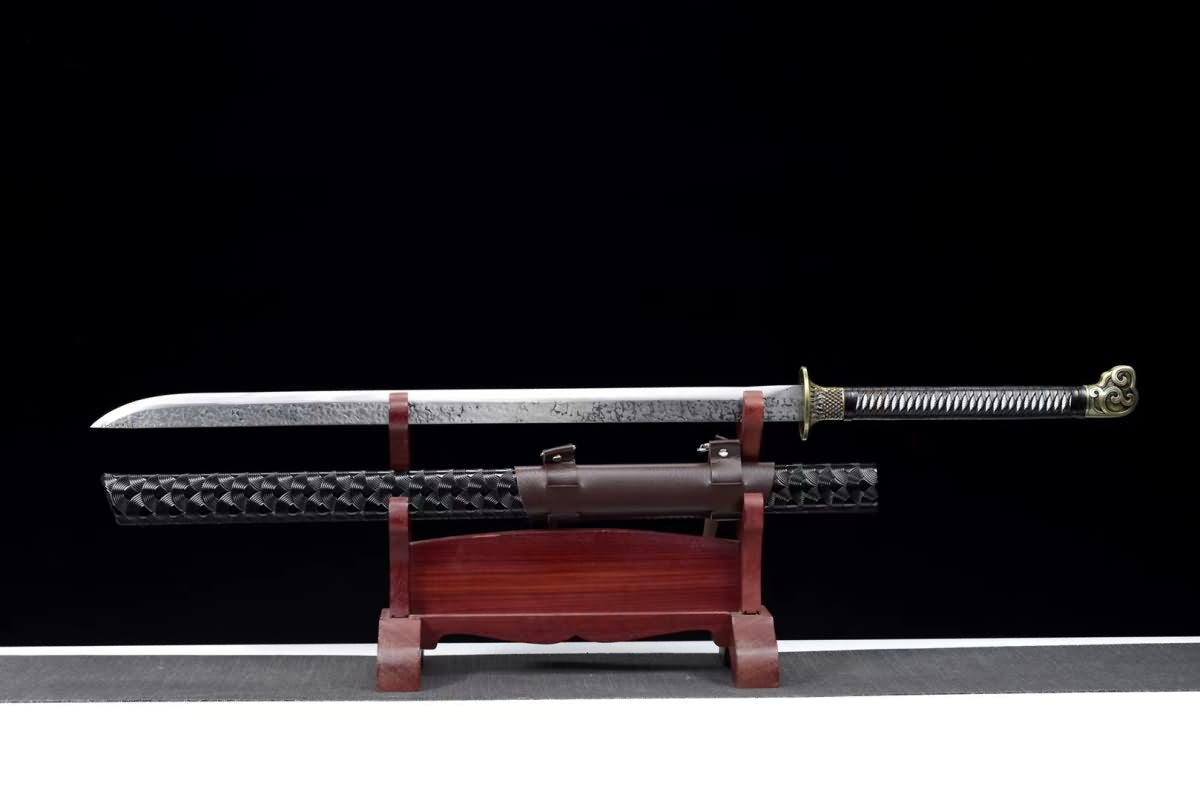 Machete Sword,High Carbon Steel Blade,Leather Scabbard,Chinese sword ...