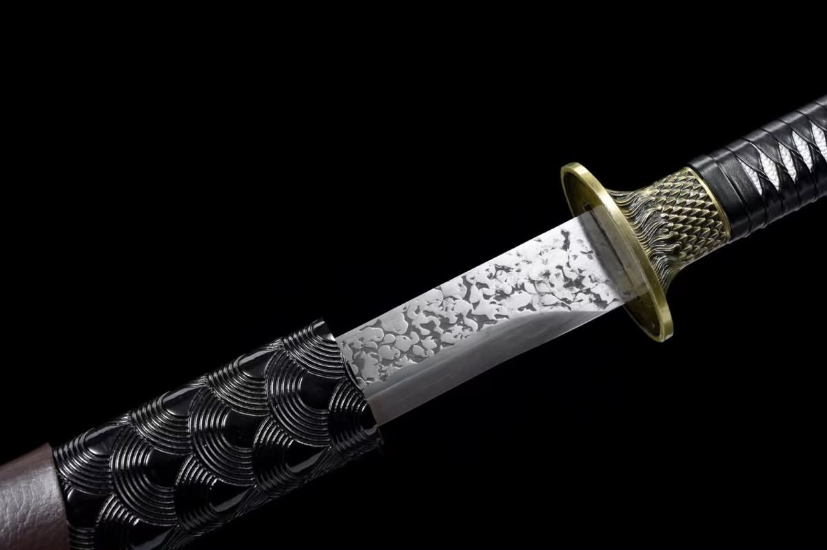 Machete Sword,High Carbon Steel Blade,Leather Scabbard,Chinese sword ...