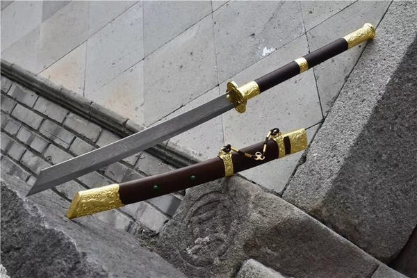 Kangxi sword,Handmade High carbon steel etch blade,Rosewood – Chinese ...