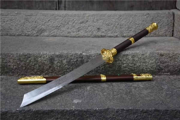 Kangxi sword,Handmade High carbon steel etch blade,Rosewood – Chinese ...