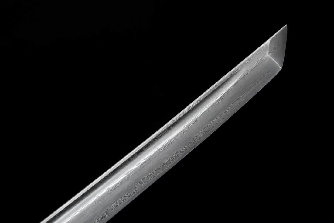 Saber,Forged damascus steel,Brass scabbard – Chinese Sword store