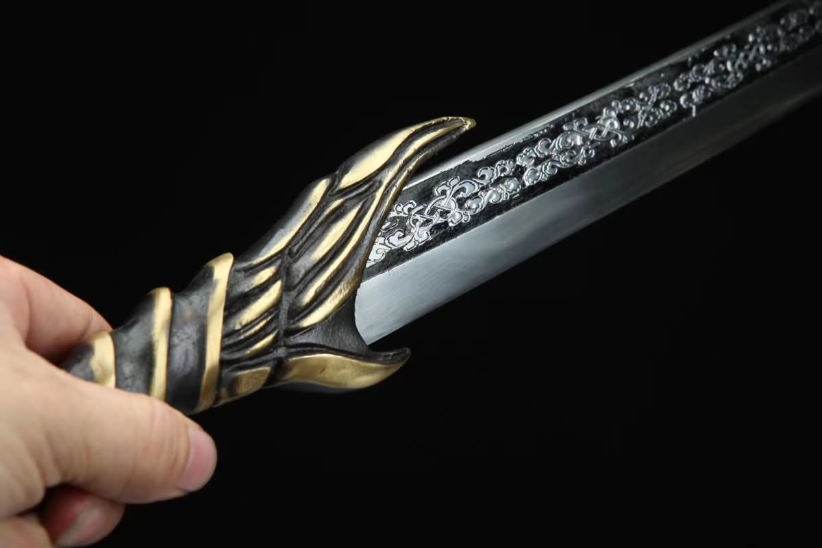 Saber,Forged Stainless steel blade,Brass handle,Chinese sword – Chinese ...