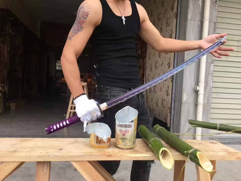 Samurai sword,Forged high carbon steel blade,Full tang,Battle ready ...