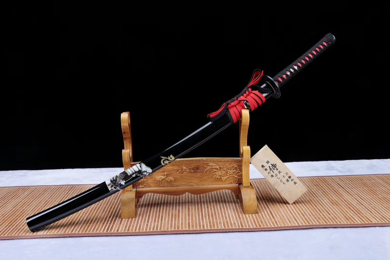Samurai sword,High carbon steel black blade,Cut tree – Chinese Sword store