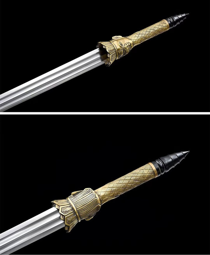 Monk sword,Handmade(Spring steel blade,Brass)Sharp,Full tang – Chinese ...