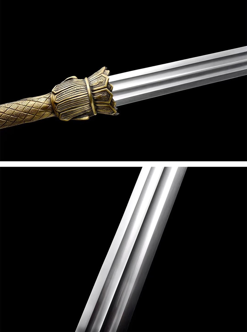 Monk sword,Handmade(Spring steel blade,Brass)Sharp,Full tang – Chinese ...