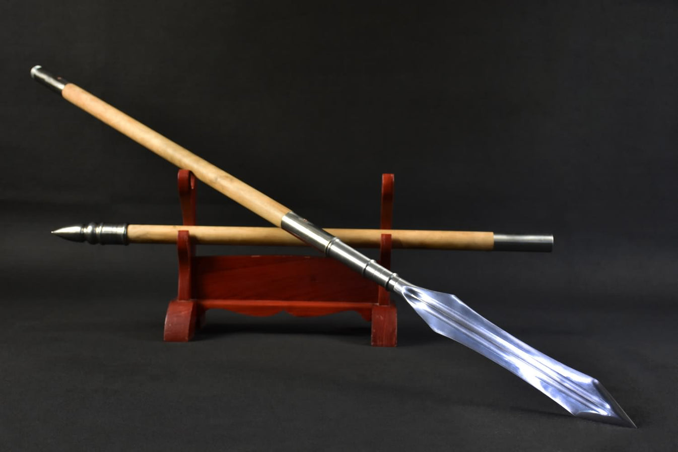 China spear,Handmade High carbon steel Spearhead,Hardwood rod – Chinese ...