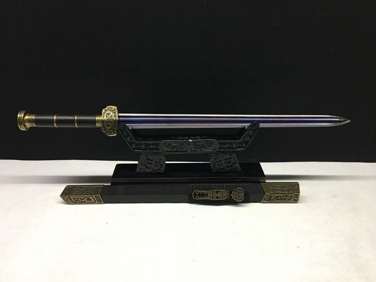 Chinese sword,Forged High carbon steel double groove blade,Alloy ...