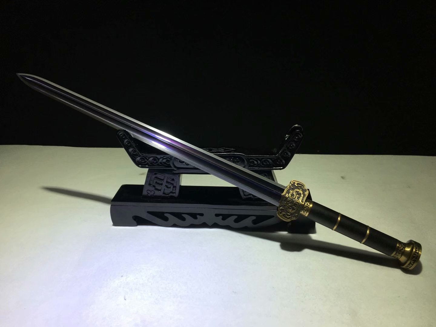 Chinese sword,Forged High carbon steel double groove blade,Alloy ...