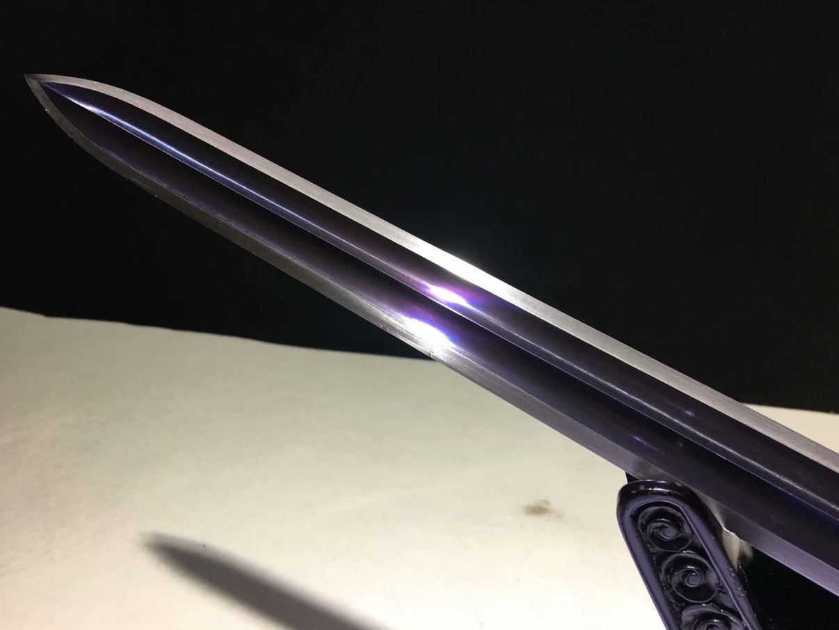 Chinese sword,Forged High carbon steel double groove blade,Alloy ...