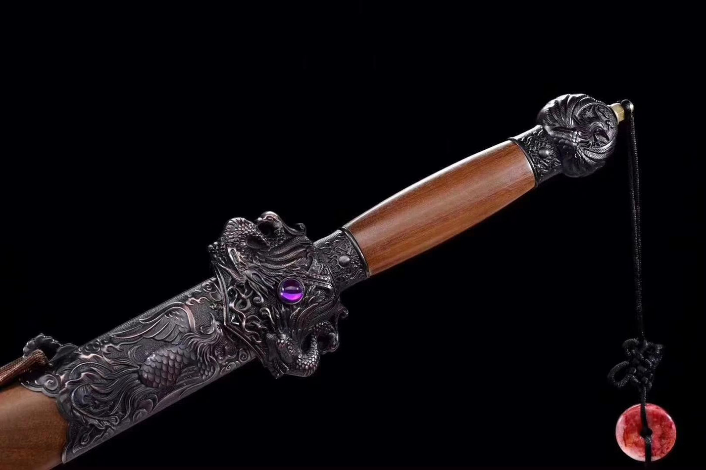 Phoenix swords,Damascus steel blade,Wood scabbard – Chinese Sword store