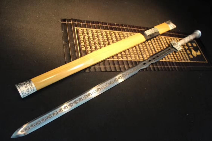 Han sword,High carbon steel blade,Solid wood,Alloy handle – Chinese ...