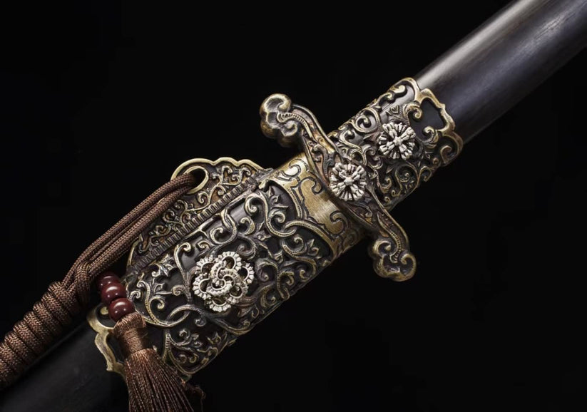 LOONGSWORD Chinese Sword Tang dao Swords Real,Full Tang Wootz steel ...