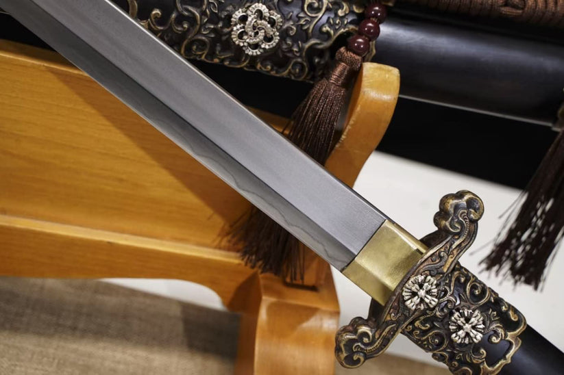 LOONGSWORD Chinese Sword Tang dao Swords Real,Full Tang Wootz steel ...