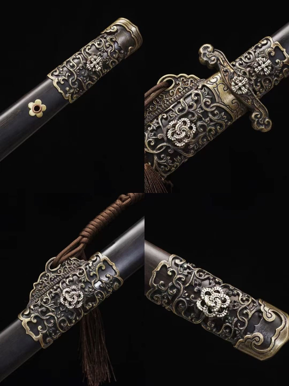 LOONGSWORD Chinese Sword Tang dao Swords Real,Full Tang Wootz steel ...