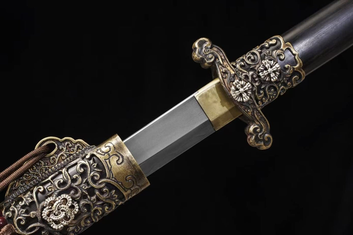 LOONGSWORD Chinese Sword Tang dao Swords Real,Full Tang Wootz steel ...