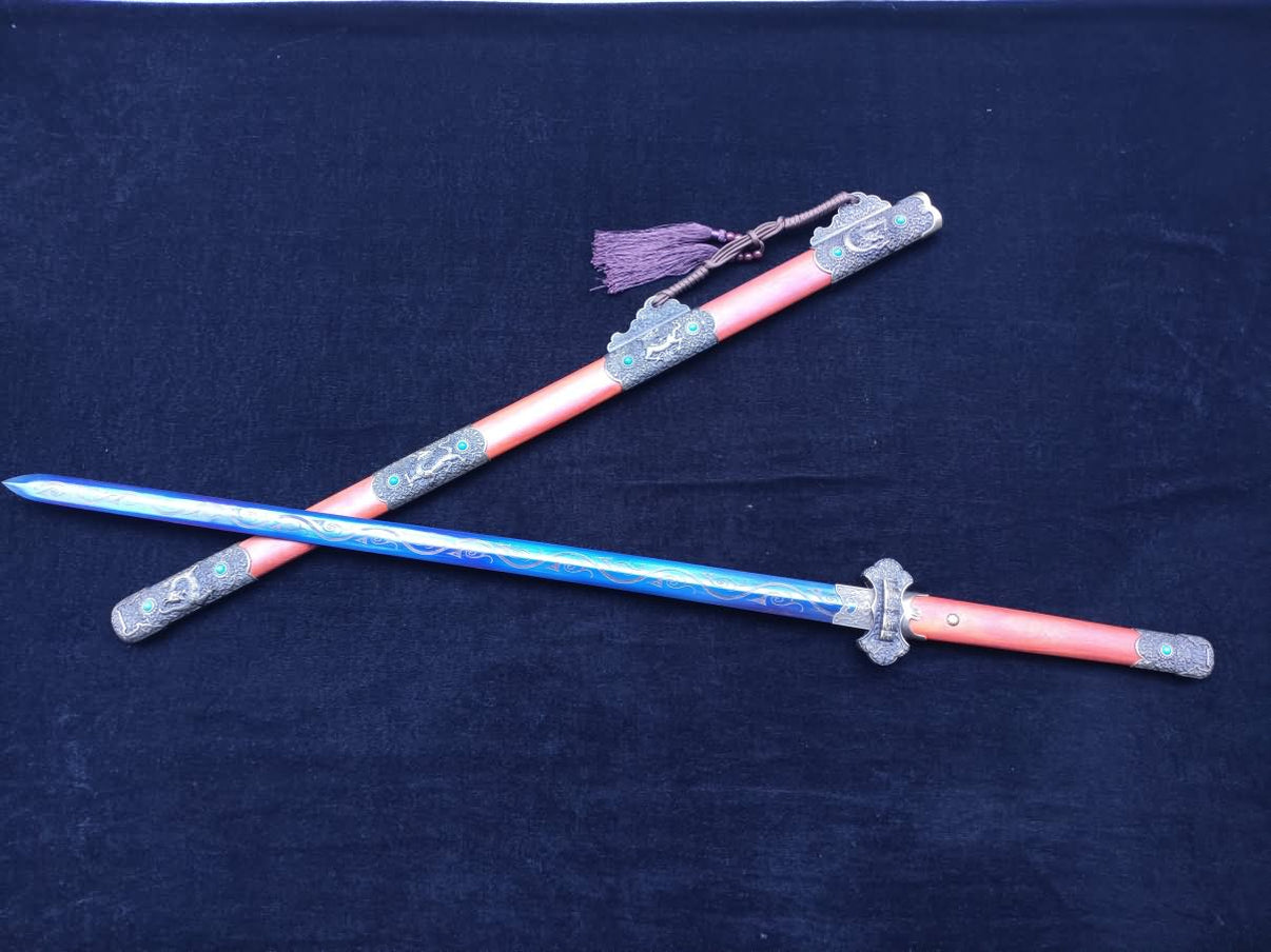 Tang sword Forged High Carbon Steel Redwood scabbard Chinese sword ...