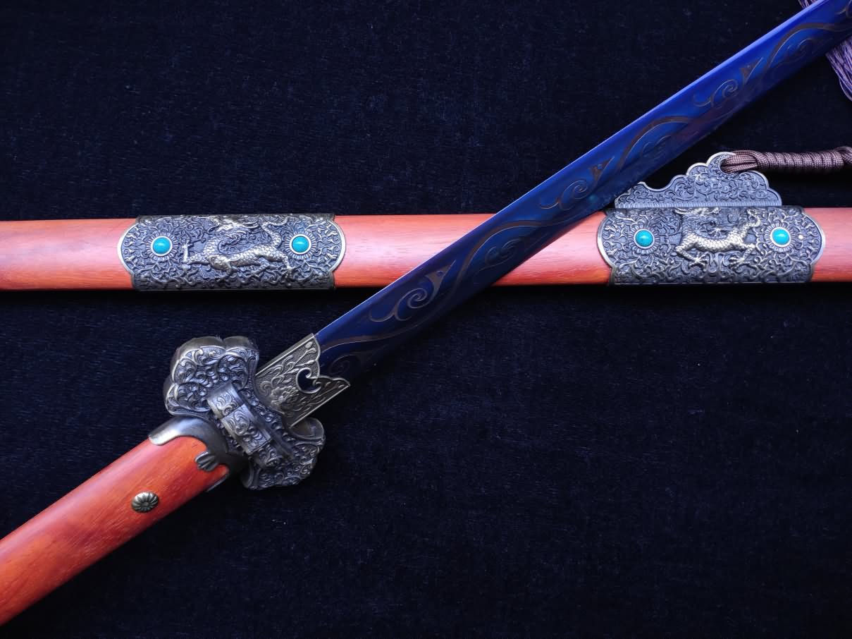 Tang sword Forged High Carbon Steel Redwood scabbard Chinese sword ...