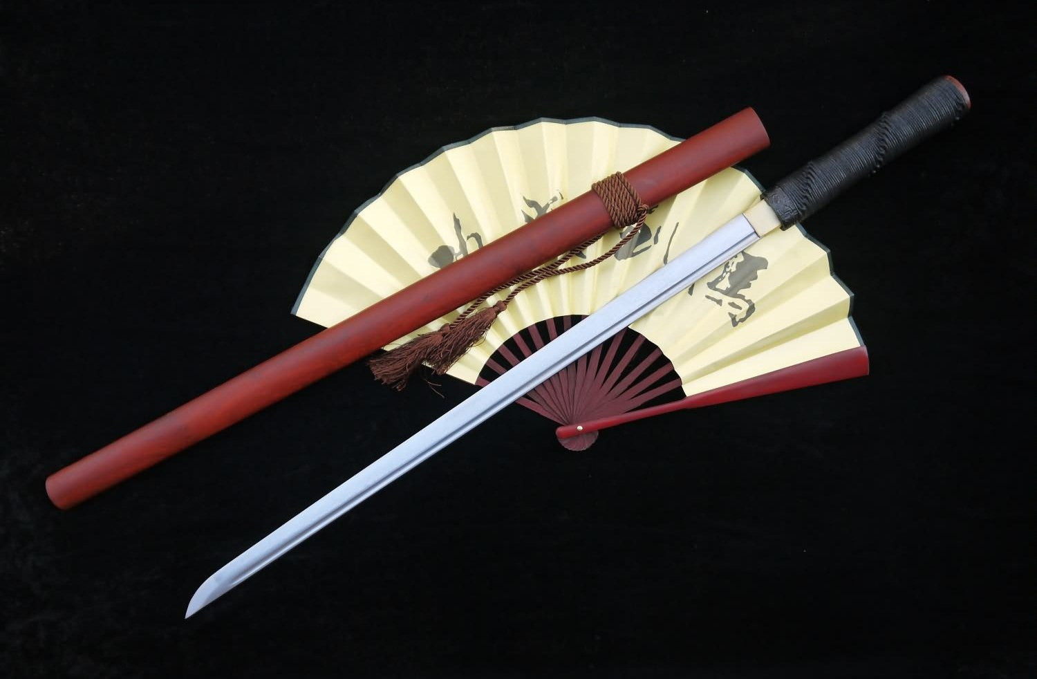 Tang sword,Damascus steel,Redwood scabbard,Full tang – Chinese Sword store