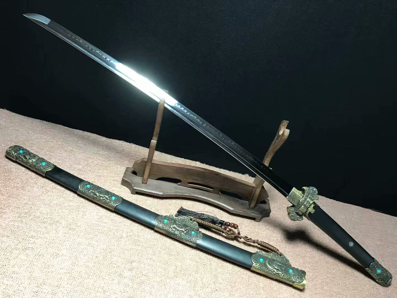 Tang dao,Handmade High carbon steel burn blade,Alloy – Chinese Sword store