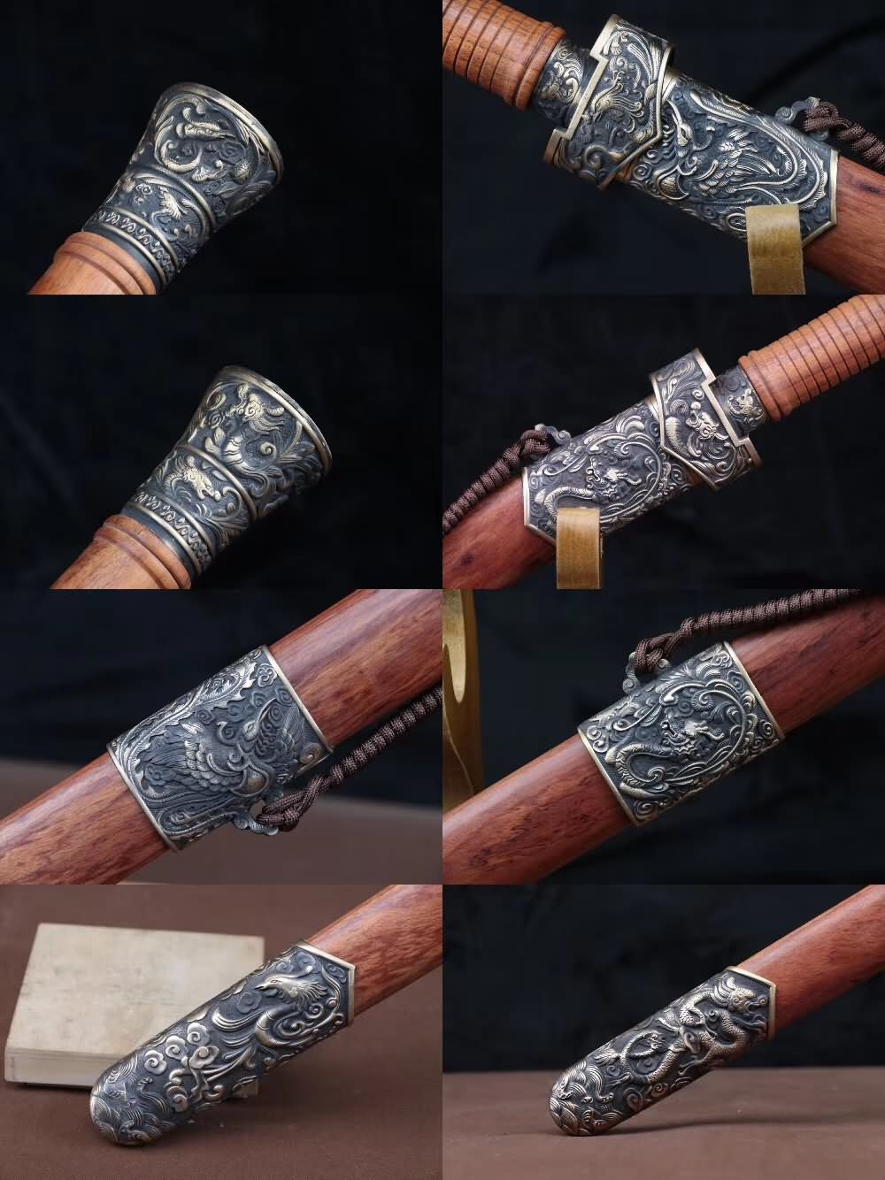 Dragon Phoenix sword,Forged High carbon steel,Brass fittings – Chinese ...