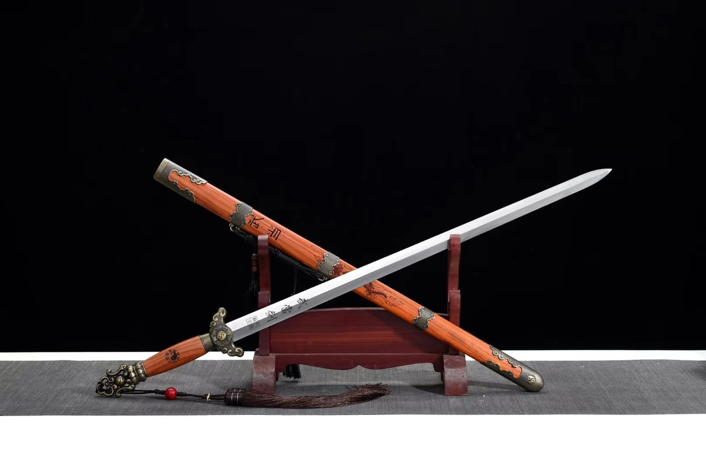 Wudang jian sword,High carbon steel blade,Redwood scabbard – Chinese ...