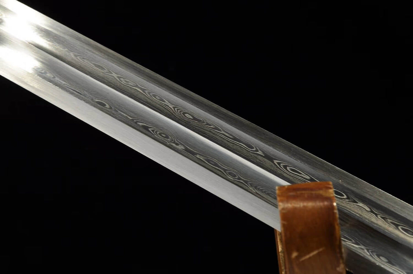 Ruyi sword(Damascus steel blade,Brass,Ebony)Hand Forged – Chinese Sword ...