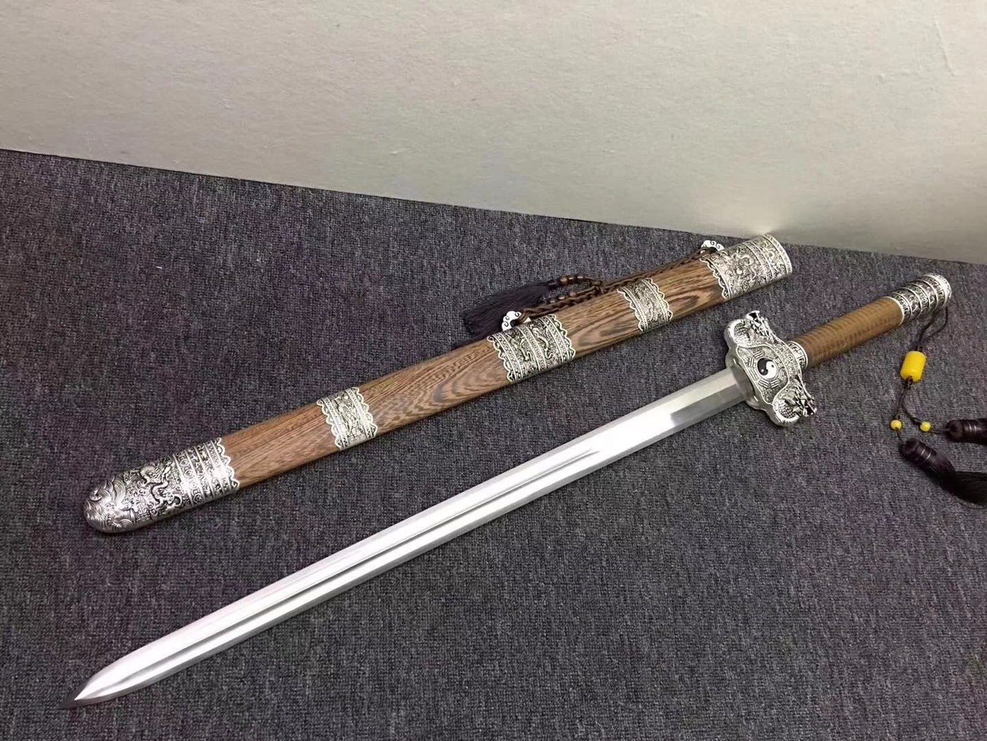 Bagua jian sword,High carbon steel blade,Rosewood scabbard – Chinese ...