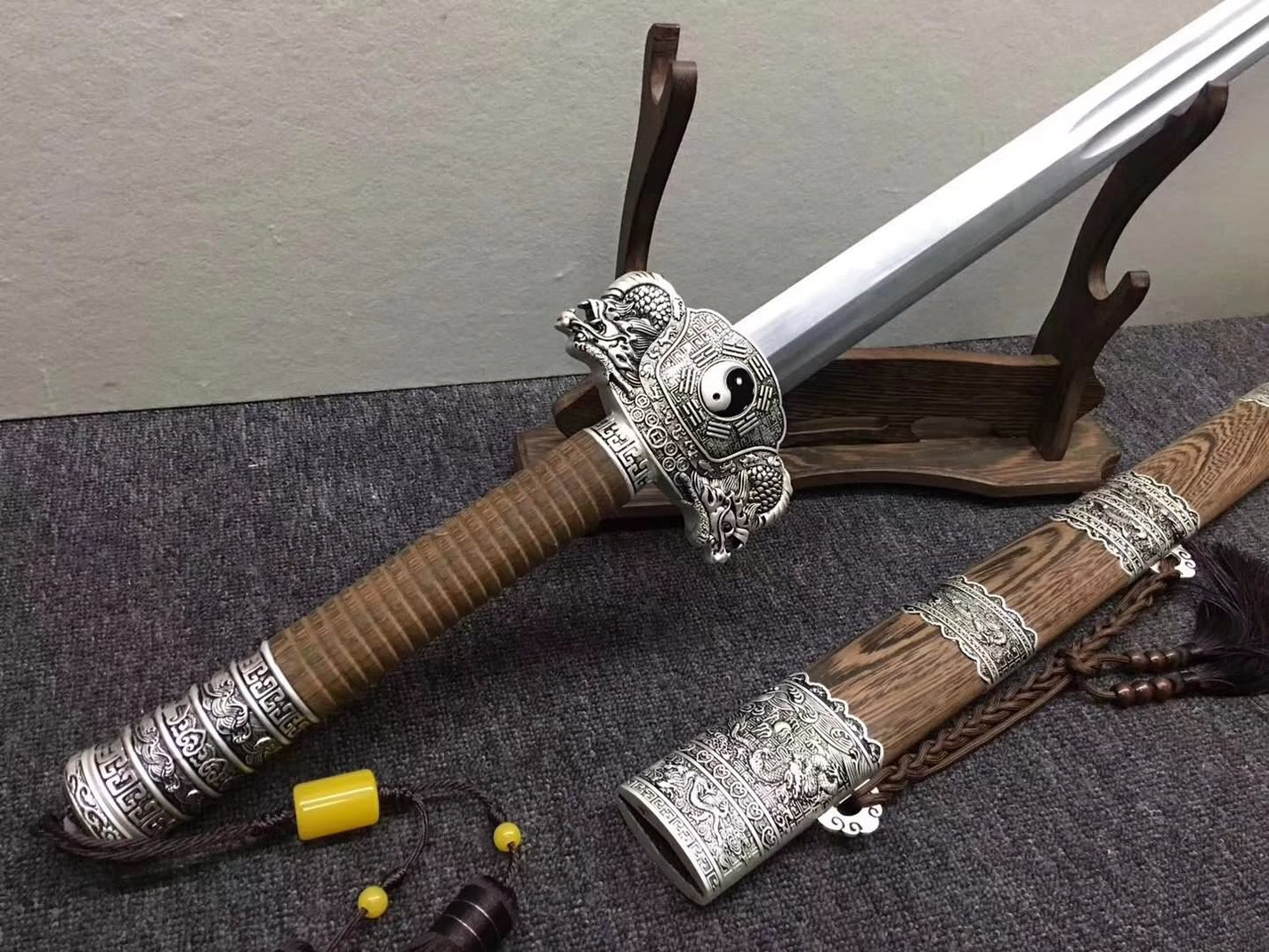 Bagua jian sword,High carbon steel blade,Rosewood scabbard – Chinese ...