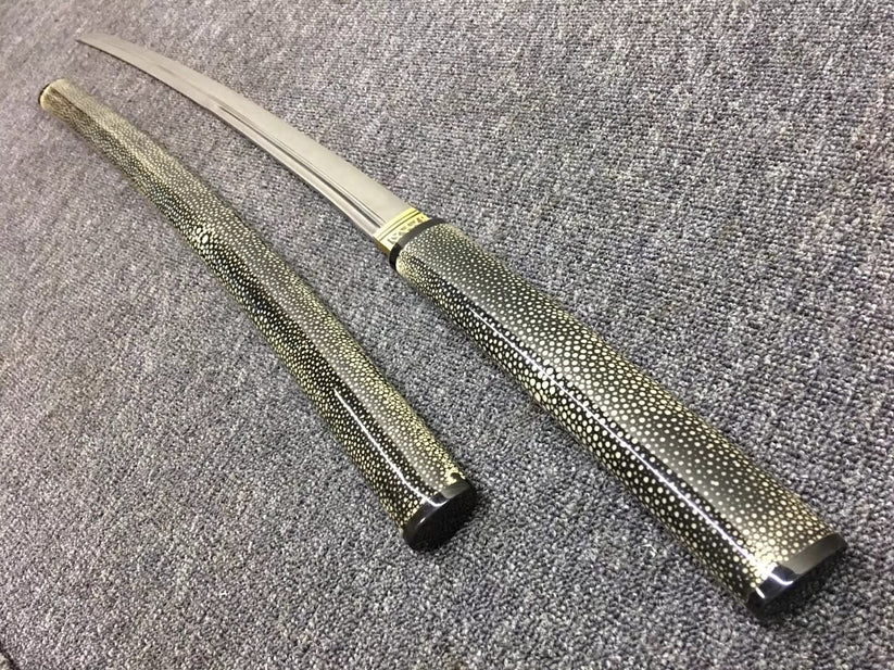 Samurai sword,High carbon steel burn blade,Skin saya – Chinese Sword store