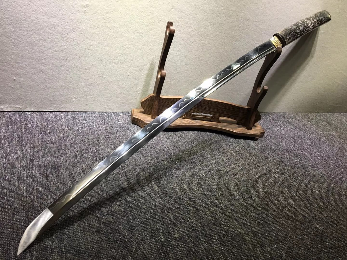 Samurai sword,High carbon steel burn blade,Skin saya – Chinese Sword store