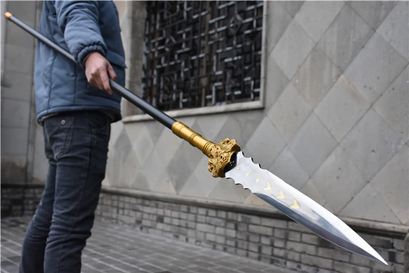 Tactical Spear,Hand Forged,High Carbon Steel Blade,Battle Ready Lance ...